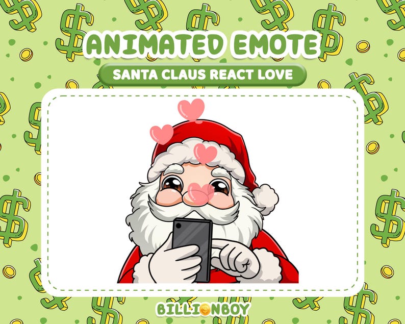 Animated Santa Claus Emote for Twitch, Youtube and Discord - Santa ...