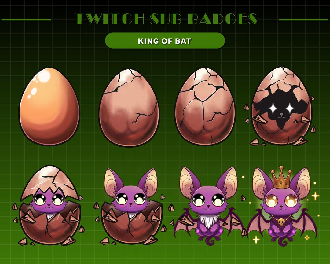 Purple Bat Twitch Sub Badges | Halloween Badges (digital Download) - Etsy