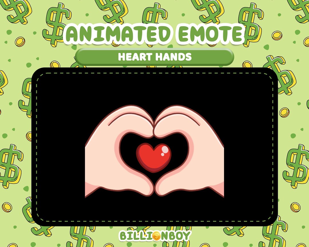 Animated Heart Hands Emote – Kawaii Twitch/discord Stream Asset ...