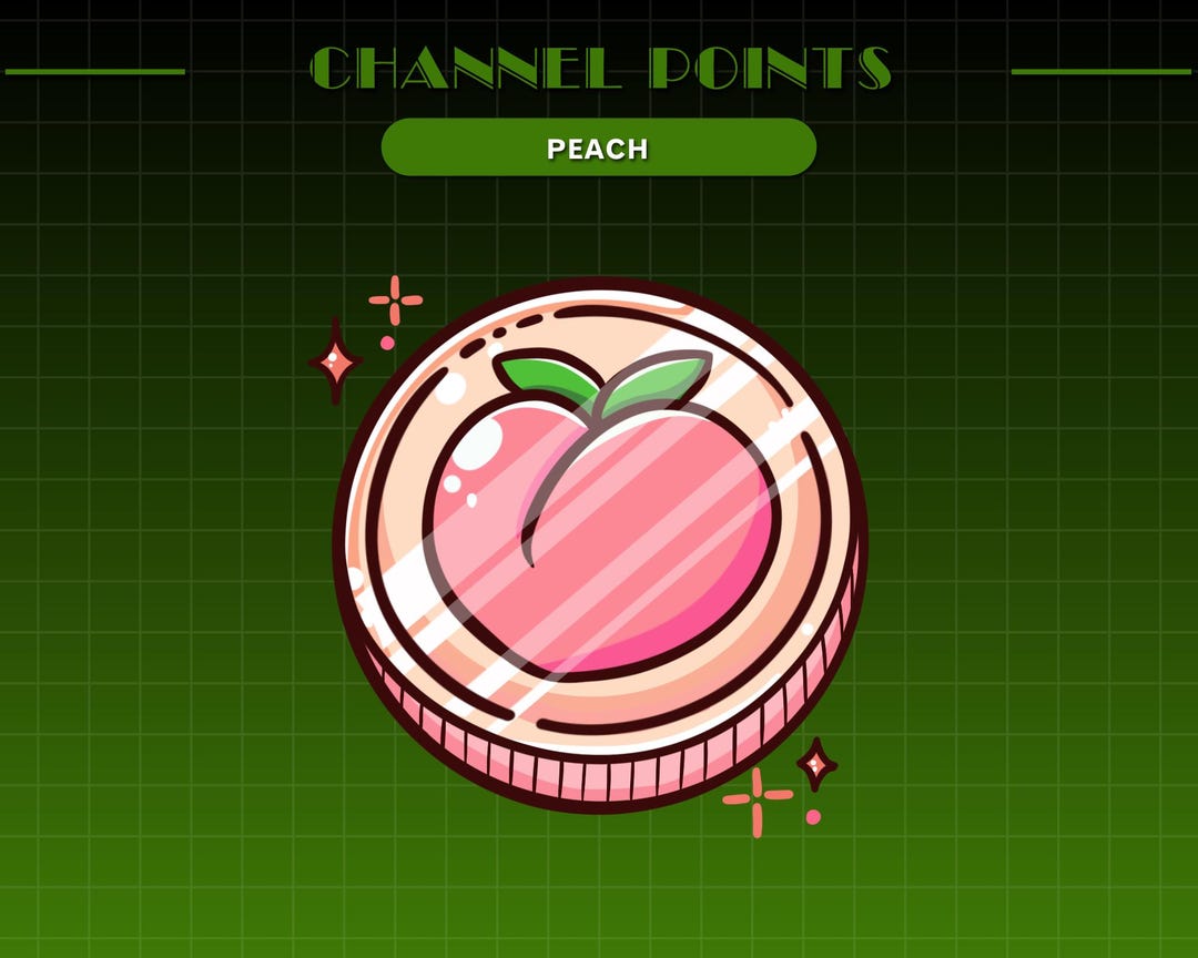 Peach Coin Channel Point for Twitch/discord| Pink Badges| Gamer Reward ...