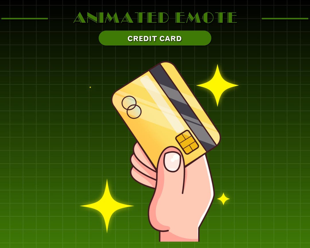 Credit Card Animated Emote | Funny Twitch Emote - Discord Emote | Kick ...