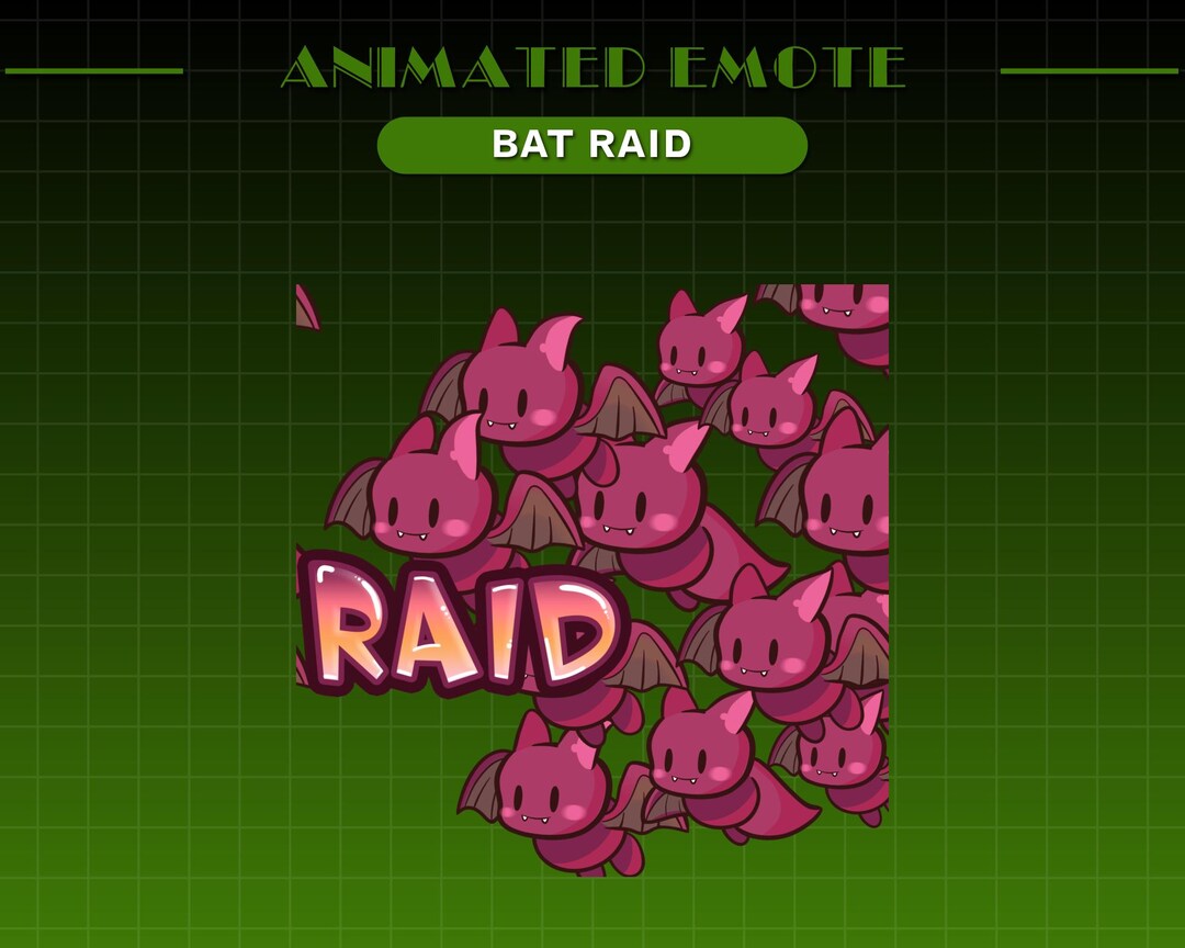 Animated Bat Raid Emote | Discord, Youtube, Kick Emoji | Funny Meme ...