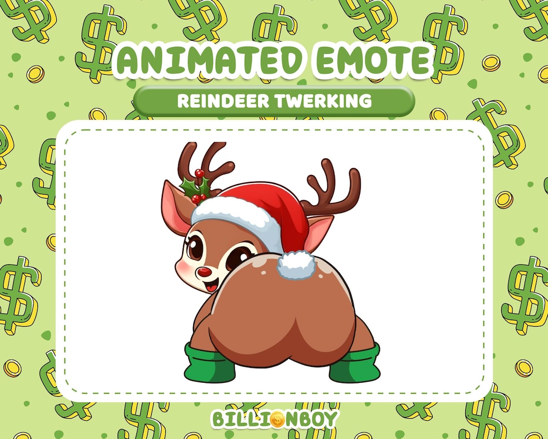 Animated Reindeer Booty Shake Emote for Twitch, Youtube and Discord ...
