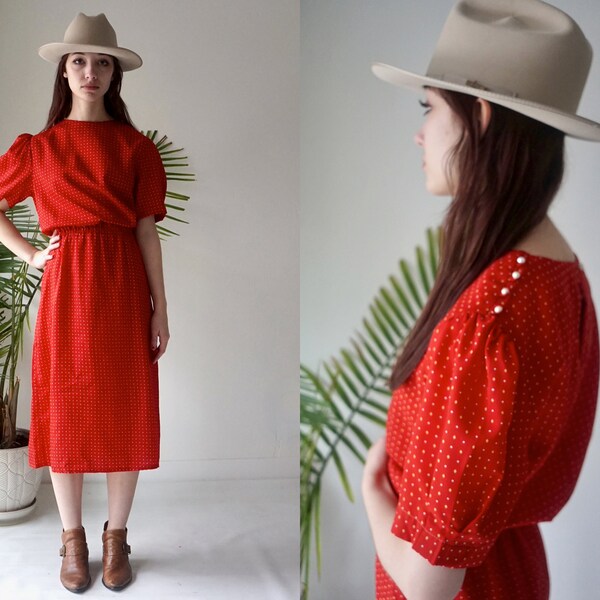 Red Polka Dot Dress - Etsy