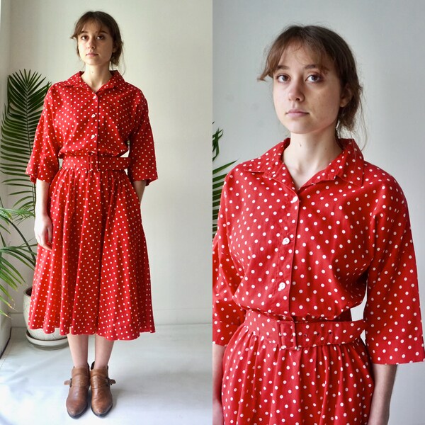 Red Polka Dot Dress - Etsy