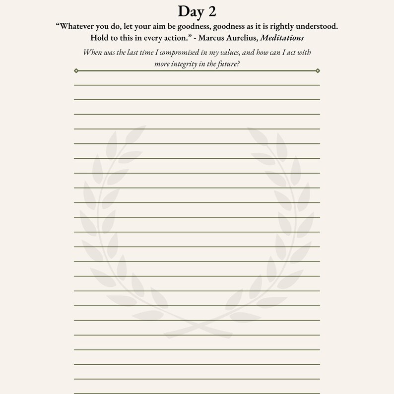 30-day Stoic Journaling Challenge – Printable Daily Reflection Journal ...