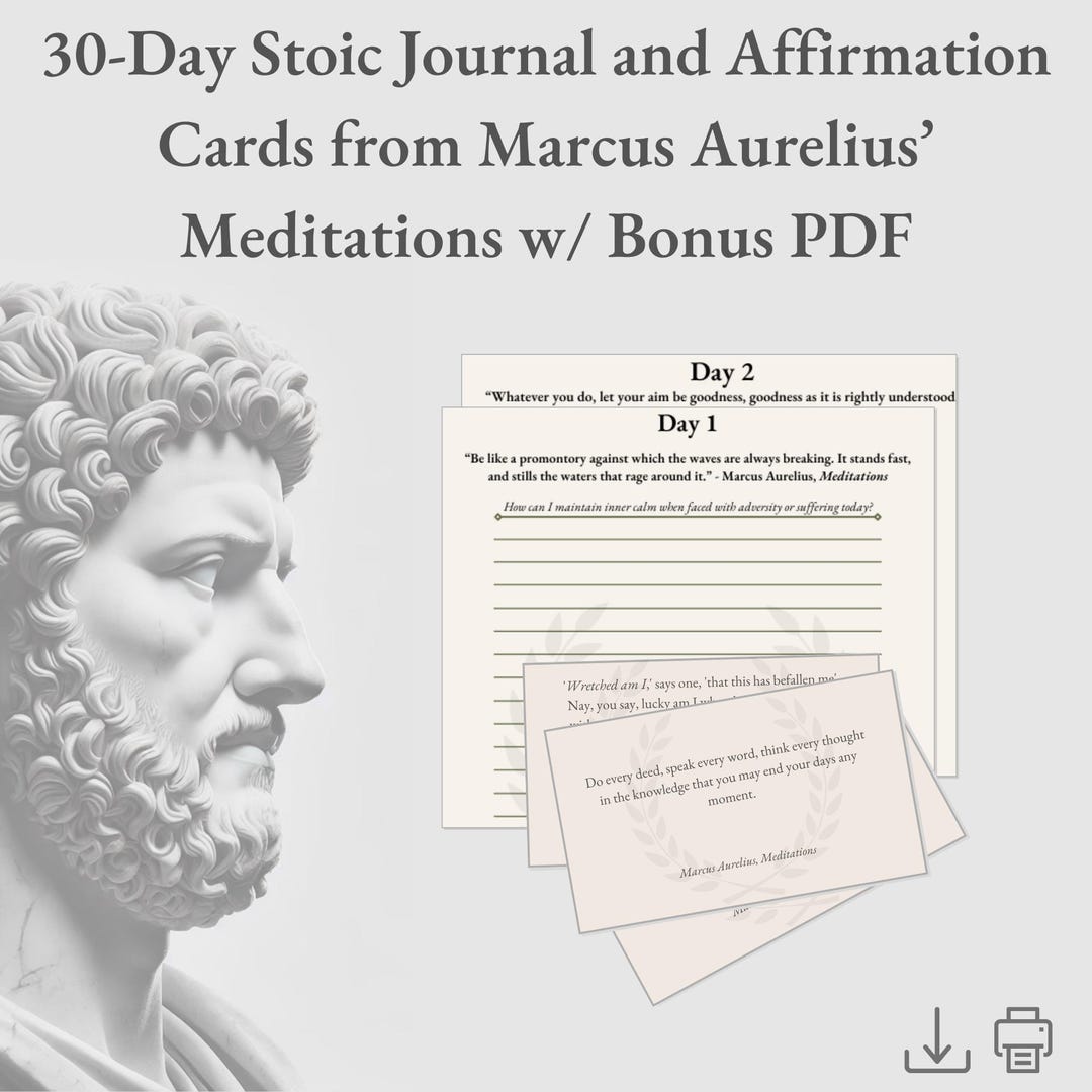 30-day Stoic Journaling Challenge – Printable Daily Reflection Journal ...