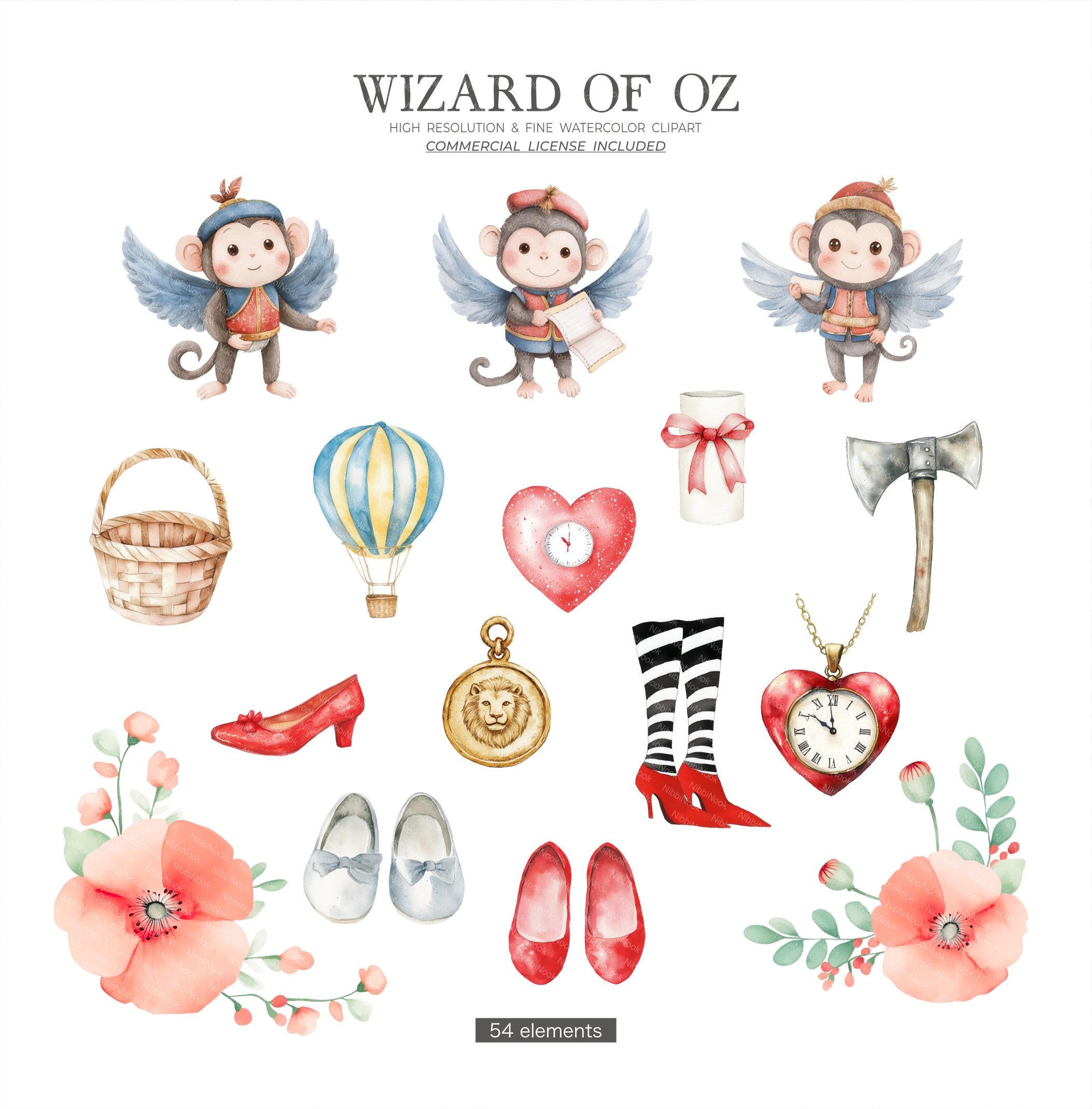 Wizard of Oz Clipart, Dorothy Clipart, Wizard PNG, Tin Man, Cowardly ...