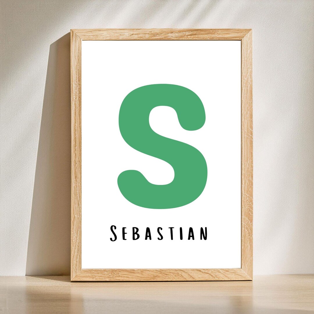 Custom Initial Print| Personalized Initial Name Print | Nursery, Kids ...