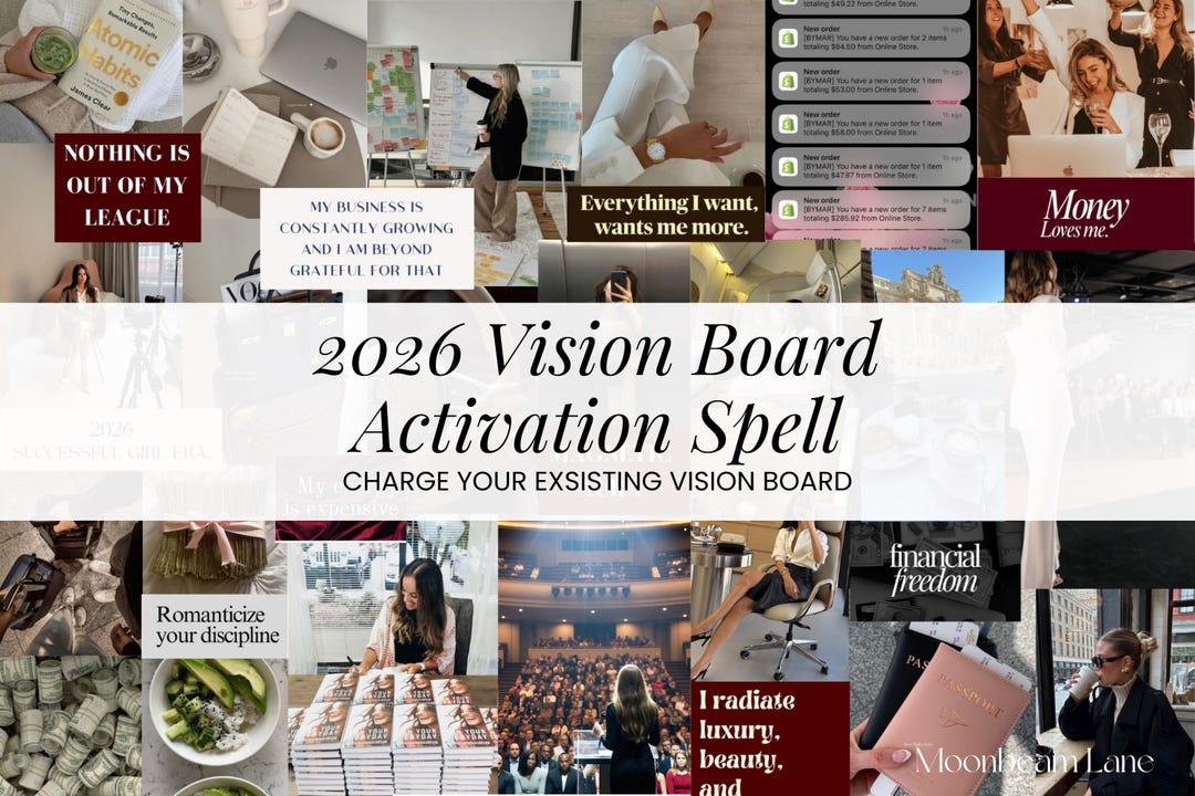 2026 Vision Board Activation Spell - Personalised Intention Spellwork ...