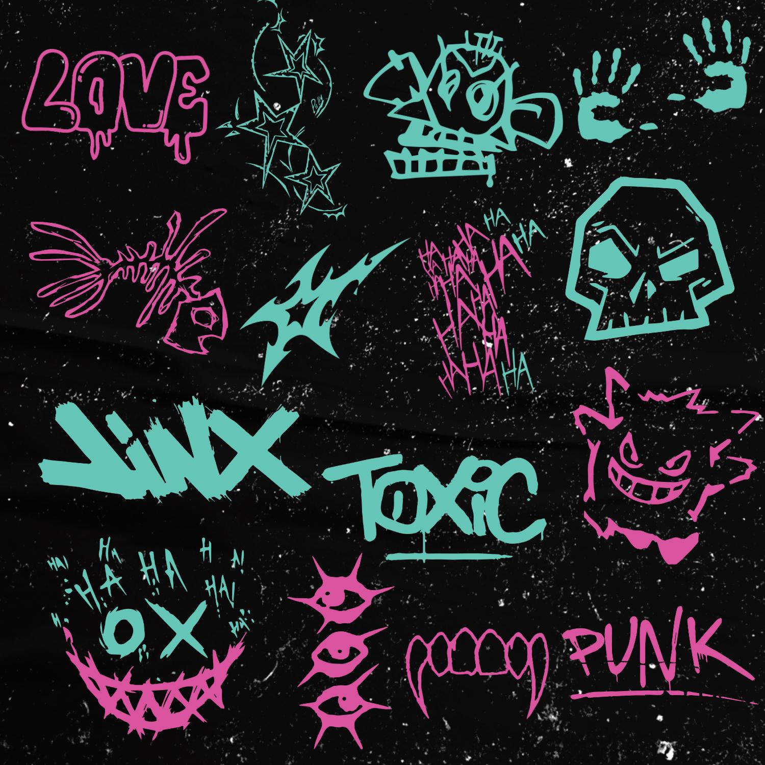 Jinx Graffiti Arcane Png Svg Clipart,jinx Graffiti Arcane Png Svg ...