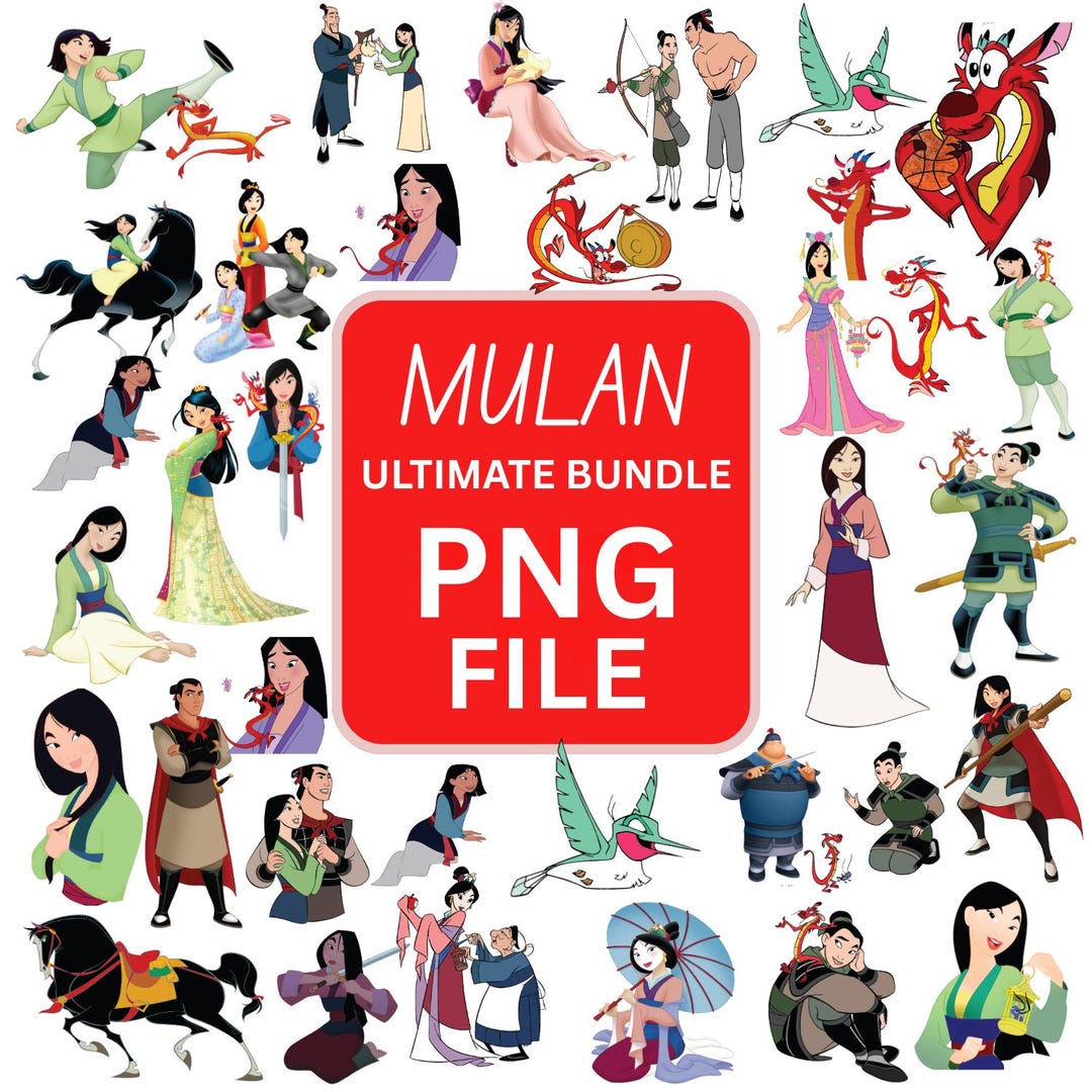 Mulan Png Bundle, Mushu Png, Mulan Png, Mulan Png Files for Cricut and ...
