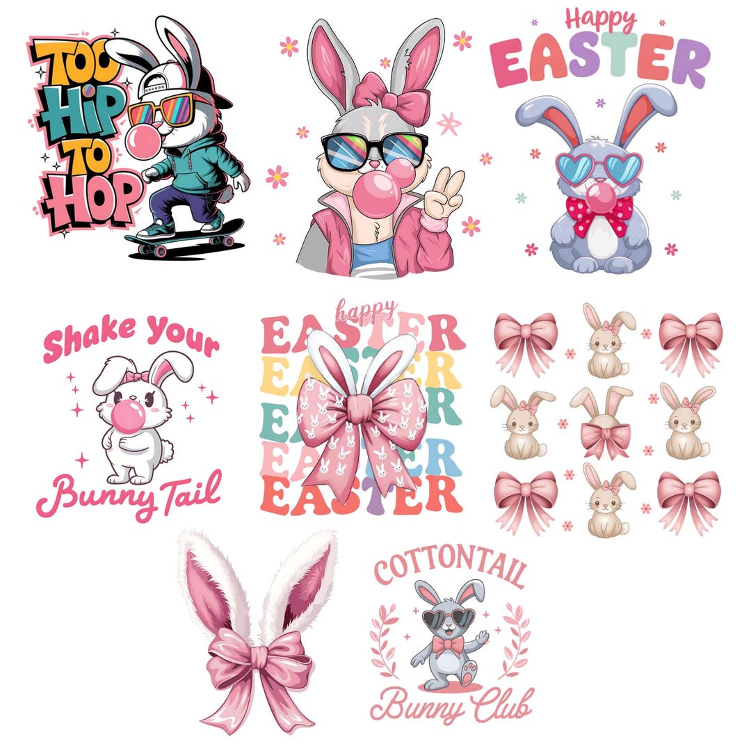 Easter Mega Bundle Png,retro Easter Png Bundlechristian Easter Png ...