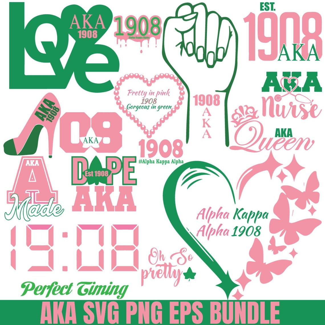 AKA Svg Bundle,alpha Kappa Alpha Png, AKA Letter Svg,rush Svg,greek Svg ...