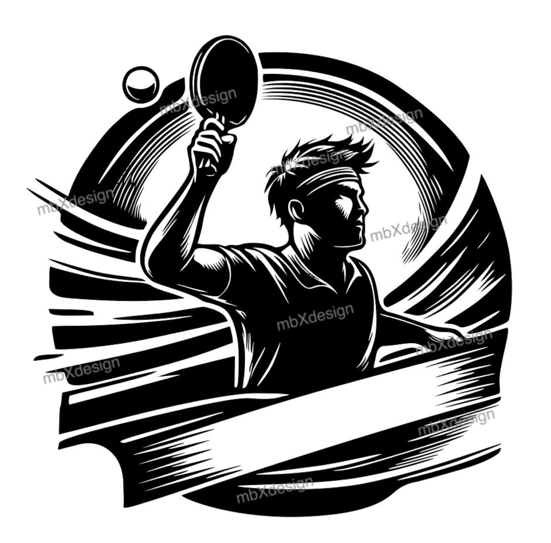 Table Tennis Player, Digital File, Vector Graphic, Table Tennis Logo ...