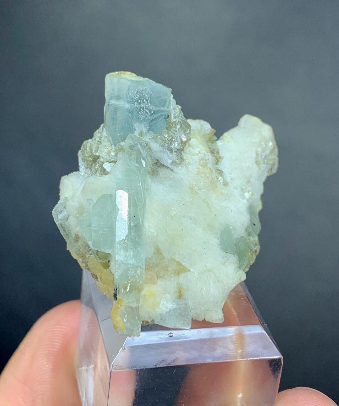 55 Gram Natural Sky Blue Color Aquamarine Crystal From Nagar Pakistan ...