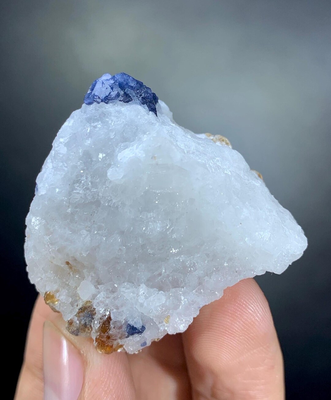 Natural Blue Spinel Crystal on Matrix, Afghanistan Specimen (36 Gram ...