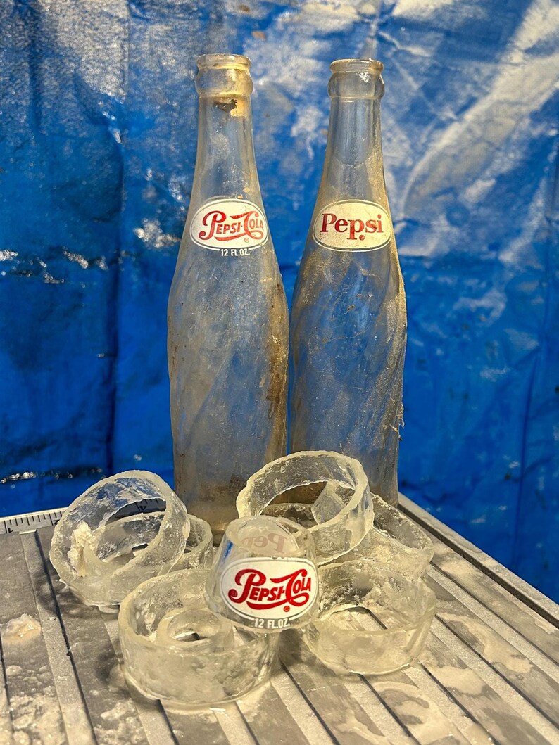 Wind Chime, Vintage Pepsi, Recycled Glass, Clear, Copper - Etsy