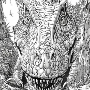 Dinosaurs Coloring Pages for Kids – 20 Printable Uncolored Sketch Pages ...