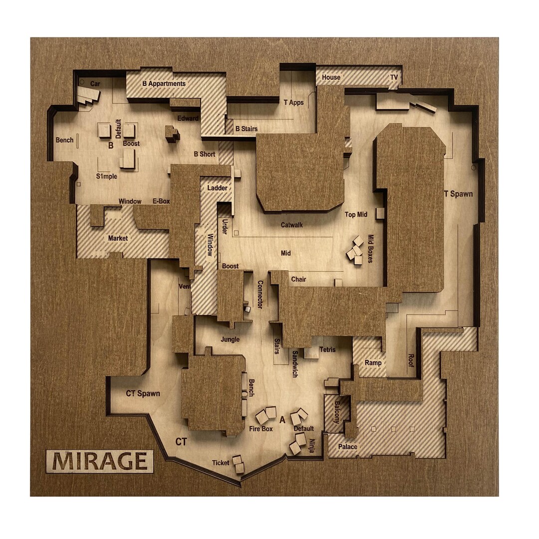 3D Wooden Counter Strike Mirage Inspired Wall Decor Art Gamer Gift - Etsy