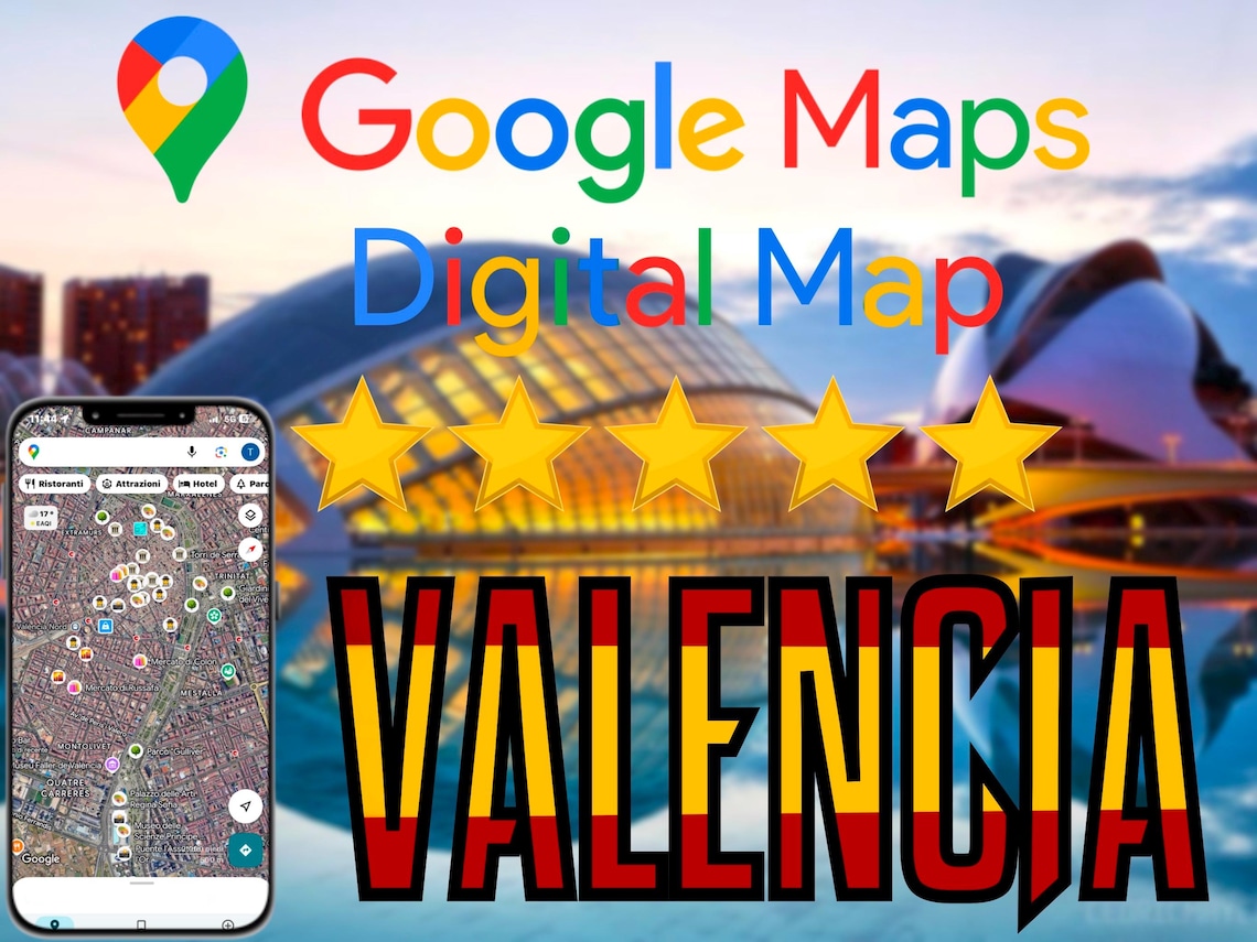 Mappa Digitale Di Valencia E Guida Turistica – Attrazioni Turistiche ...