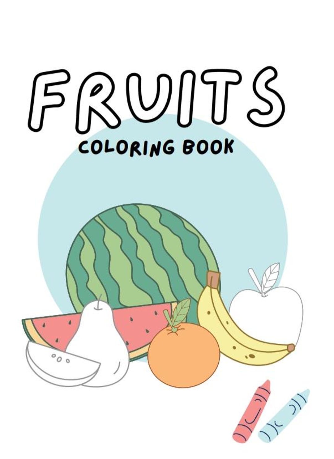 Fruits Colouring Book Activity Book for Kids - Etsy
