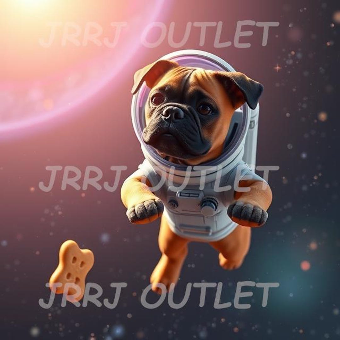 Adorable Space Puppy Digital Art - Astronaut Dog PNG, Cute Puppy in ...