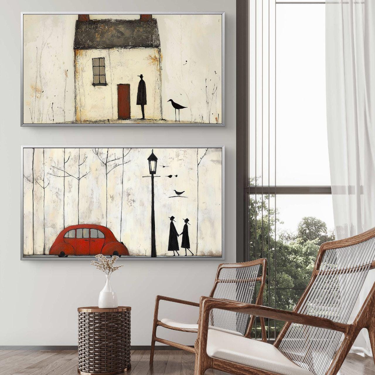 The Mysterious Visitor and Secret Meeting in the Village , Art by Sam ...