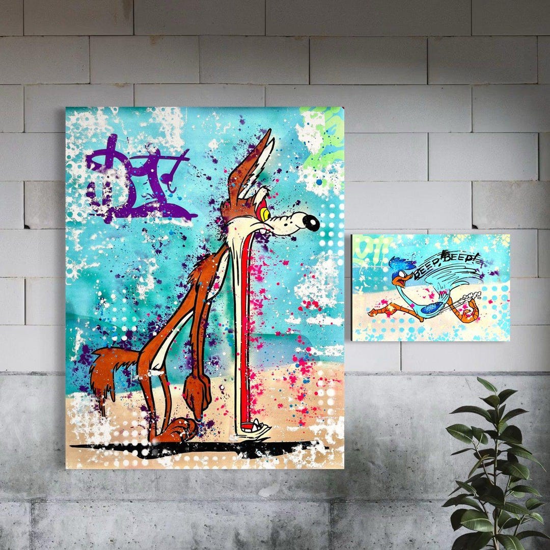 Moabit - Wile E. Coyote Road Runner X Snack Attack Unique on Canvas Not ...