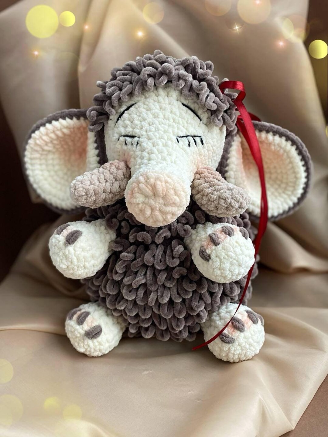 Amigurumi Mammoth Crochet Pattern – Sleepy Baby Mammoth PDF Tutorial – Pattern – Soft Elephant ...