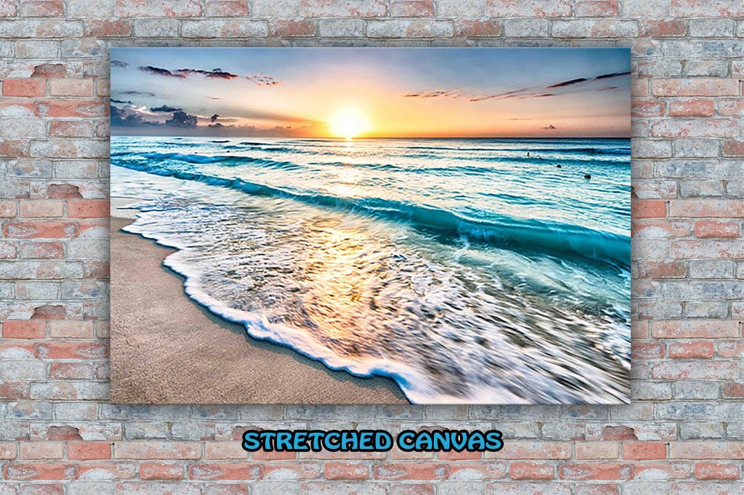 Sunset at the Ocean,beach Scenery Wall Art,beach View Printed,sea ...