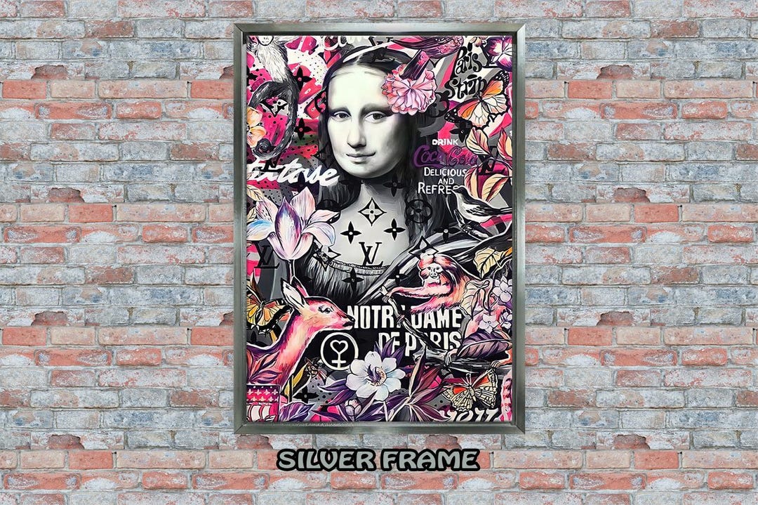 Mona Lisa Graffiti Wall Art, Banksy Mona Lisa Canvas, Graffiti Pop Art ...