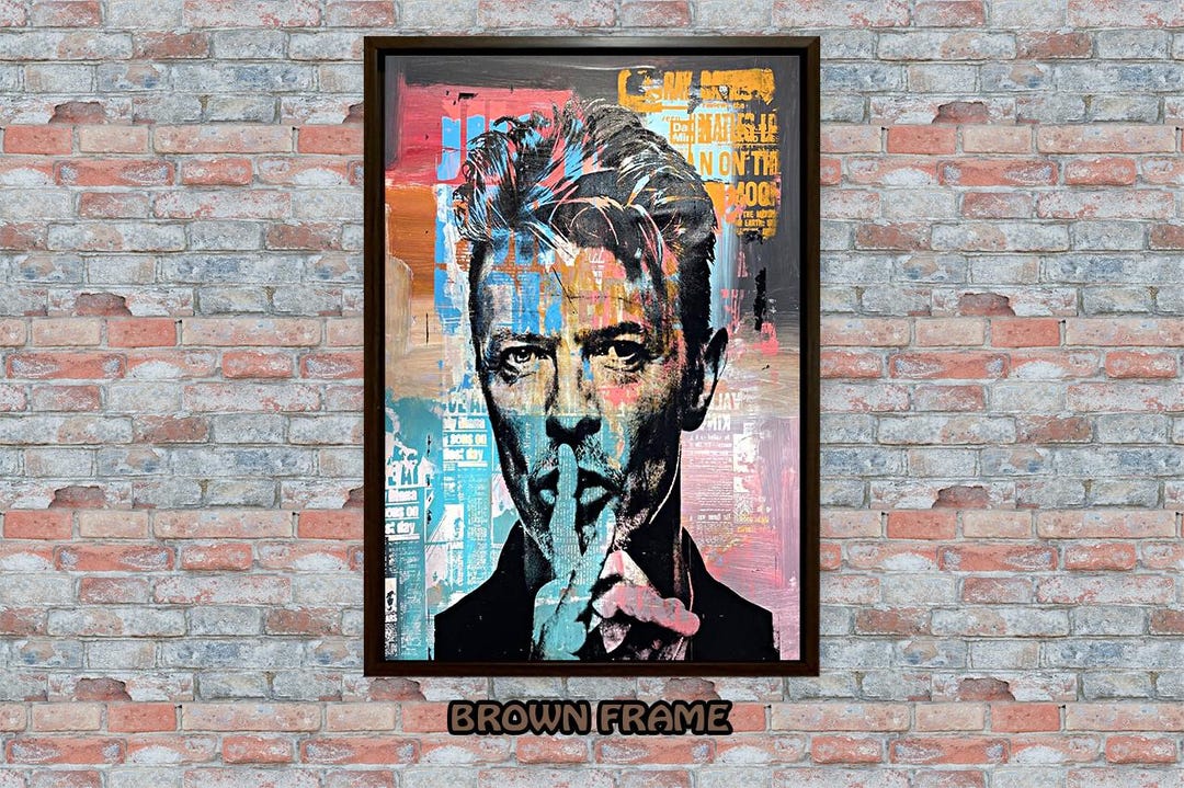 David Bowie Hush Wall Art, Singer Musician Handsome Man Art, David ...