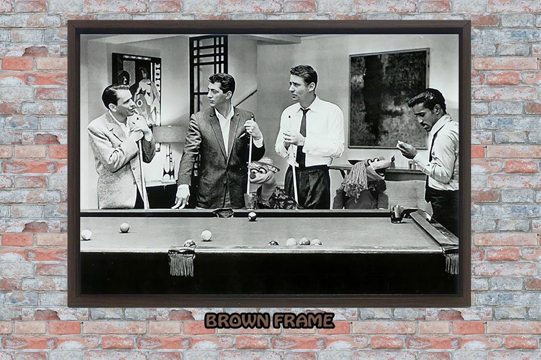 The Rat Pack Playing Pool Canvas Print, the Rat Pack Wall Decor, the ...