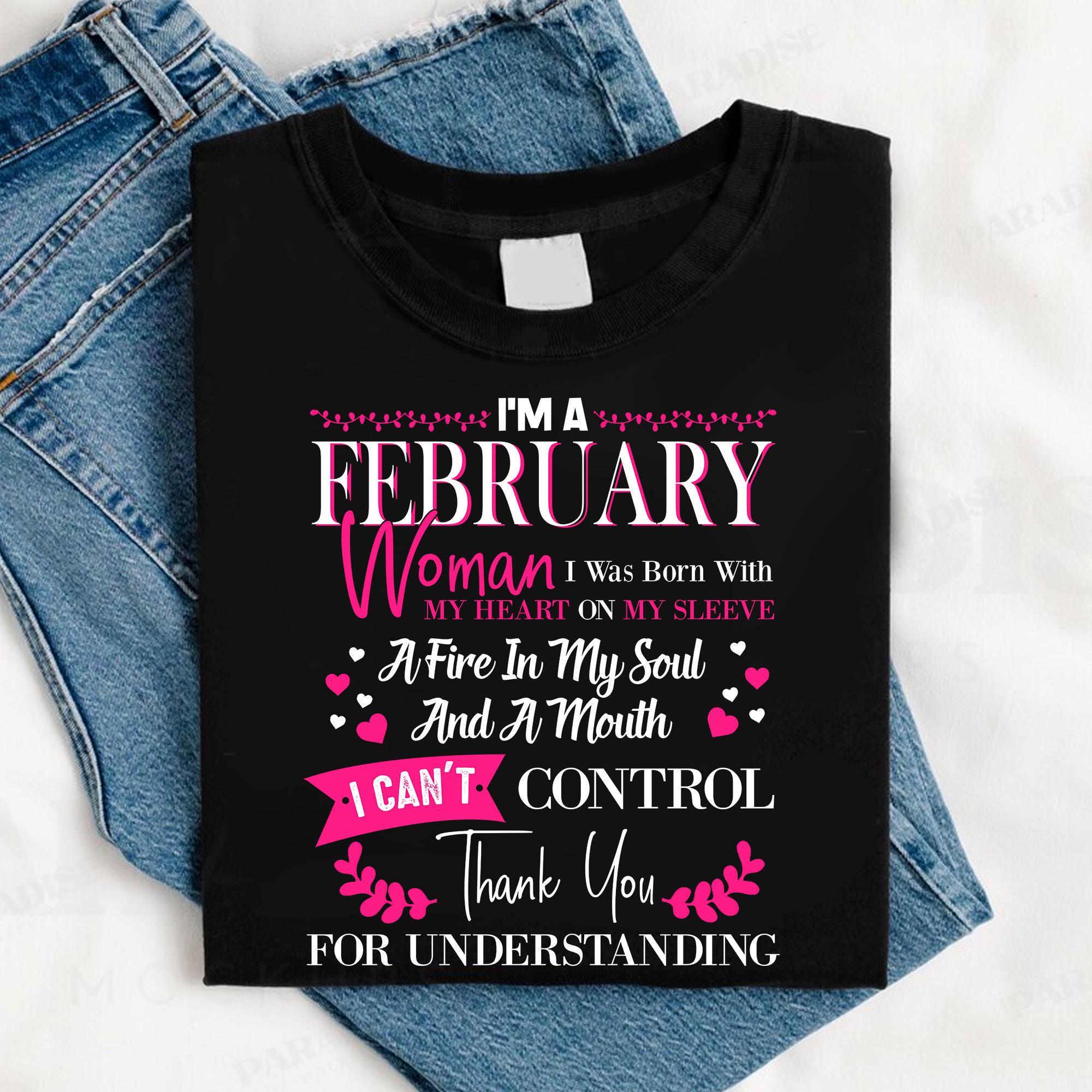 February Woman Birthday Girl PNG: Instant Download for Sublimation ...