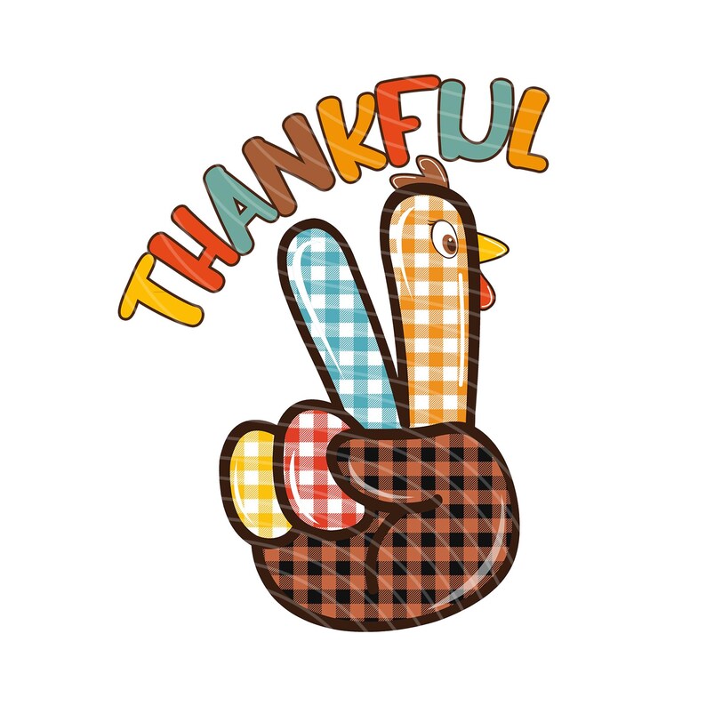 Thankful Peace Turkey Png, Cute Turkey Peace Sign, Turkey Thanksgiving ...