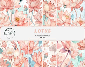 Gardenia Flowers Digital Paper, Floral Pattern Background, Seamless ...