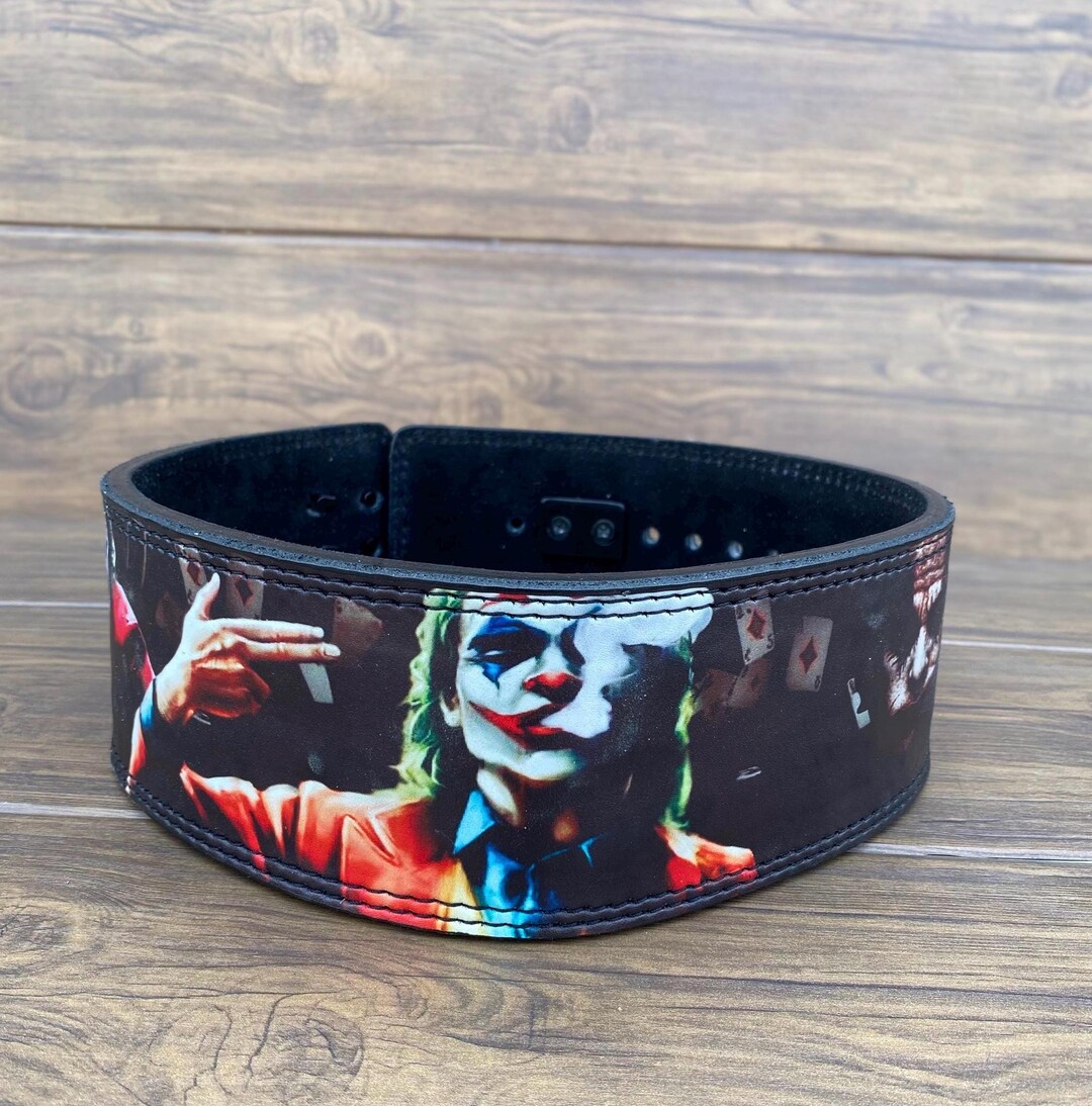 Personalized Gift Joker Weight Lift Gym Belt Custom Anime Powerlifting ...