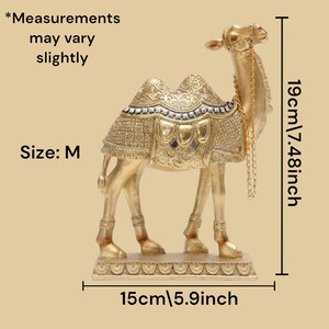 2 Golden Camel Statues – Luxury Desert-inspired Home Decor ...