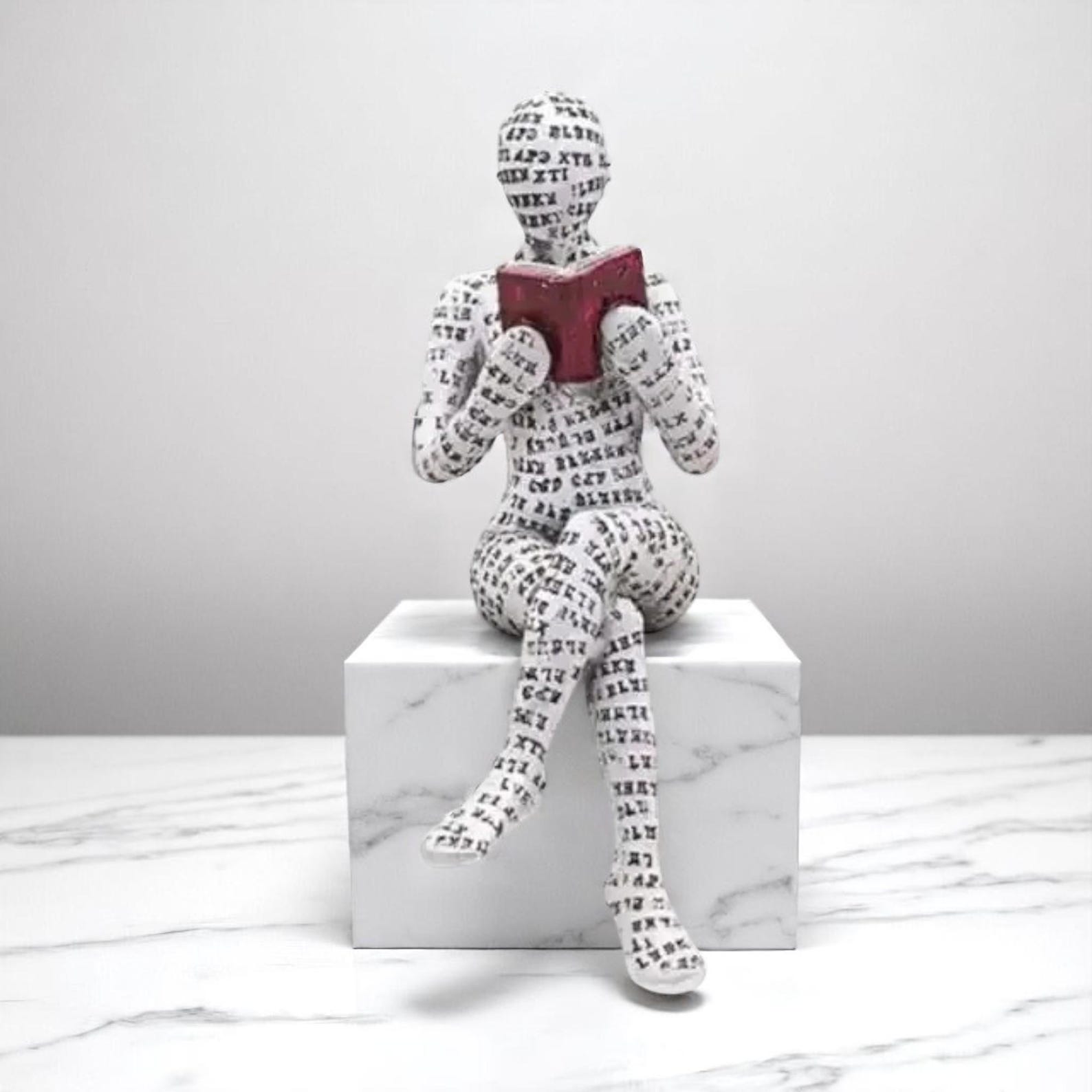Resin Letter Statues: European Abstract Reading Figurines - Etsy
