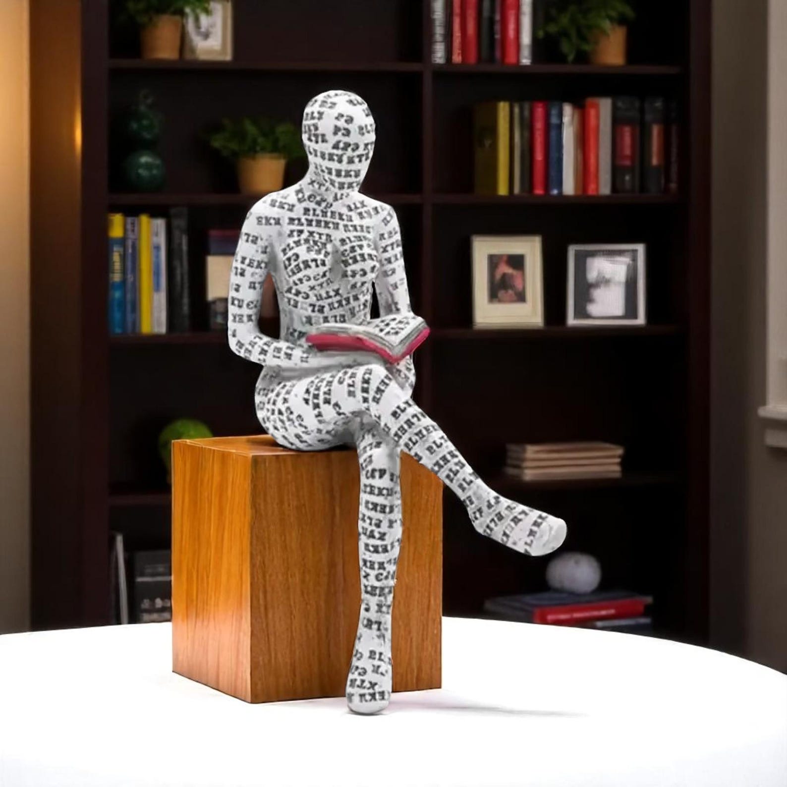 Resin Letter Statues: European Abstract Reading Figurines - Etsy