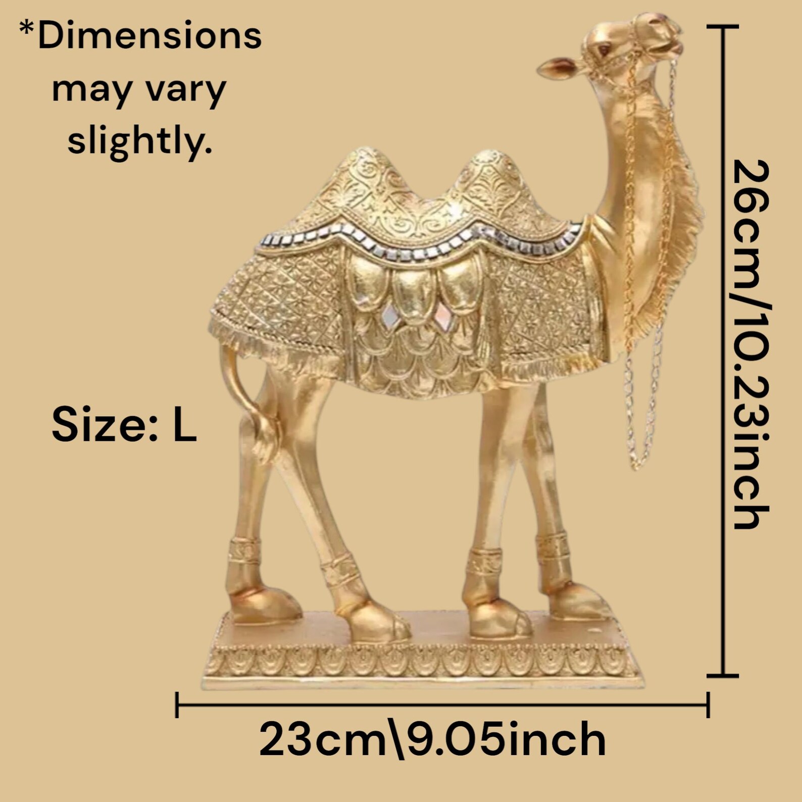 2 Golden Camel Statues – Luxury Desert-inspired Home Decor ...