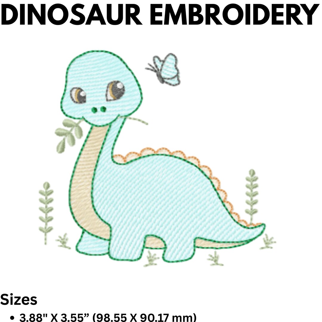 Dinosaur Embroidery Designs, Dino Embroidery Design Machine Embroidery ...