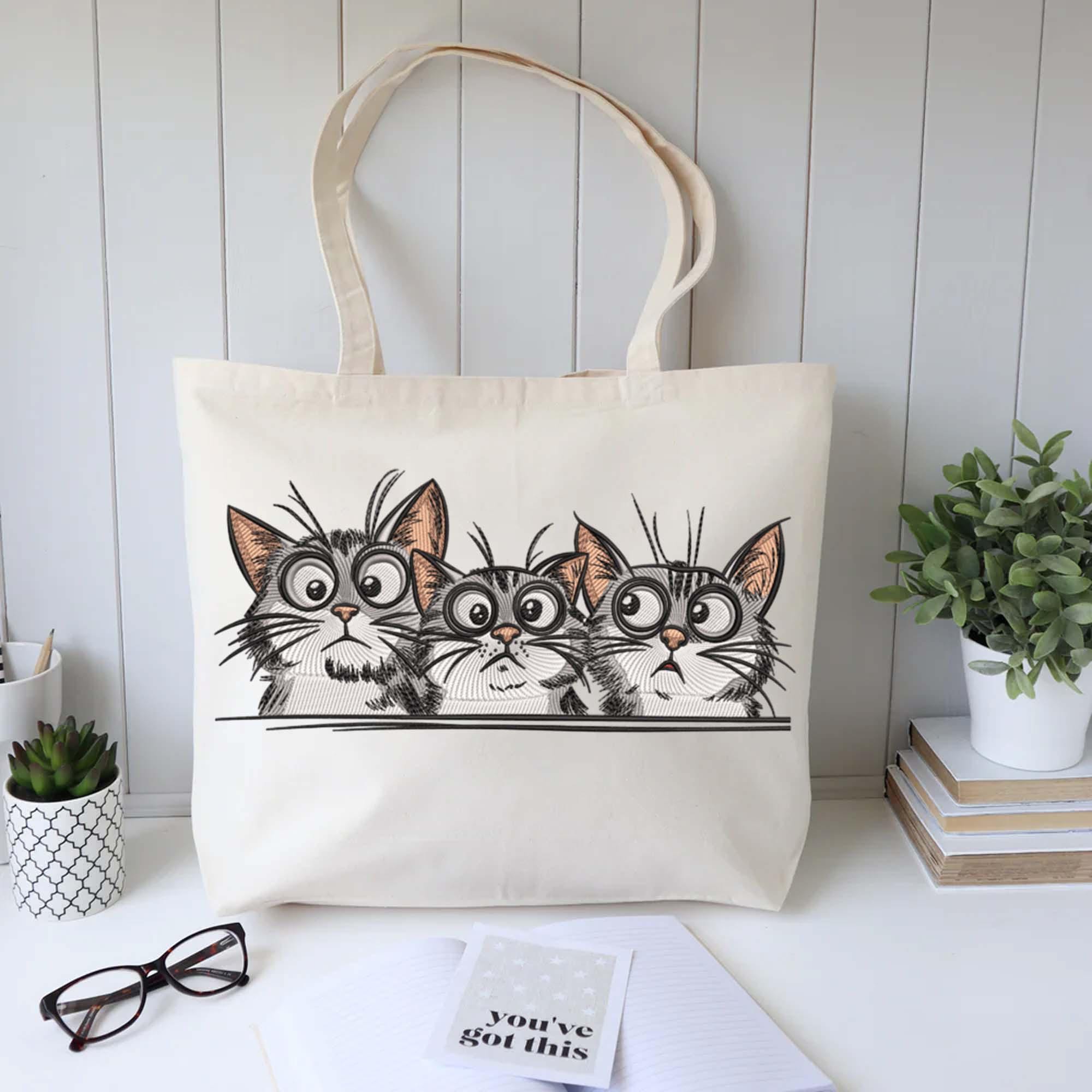 Cats Machine Embroidery Design, Crazy Cats Embroidery Design, 5 Sizes ...