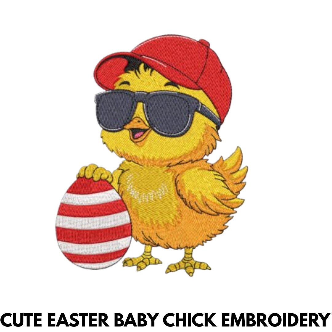Easter Chick Machine Embroidery Design, Spring Embroidery, 5 Sizes ...