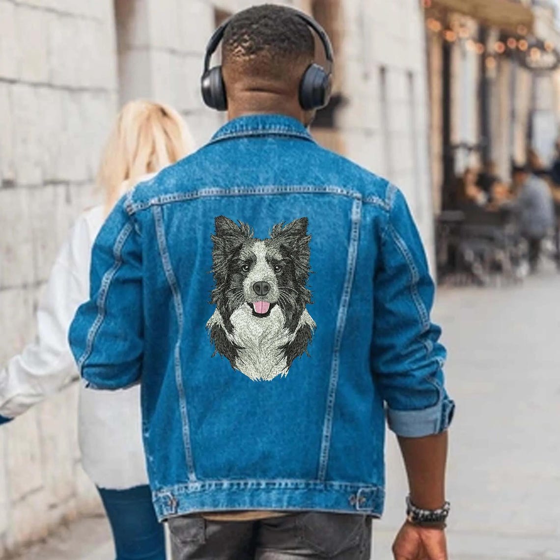 Border Collie Embroidery Design, Dog Machine Embroidery Pattern, Pet ...