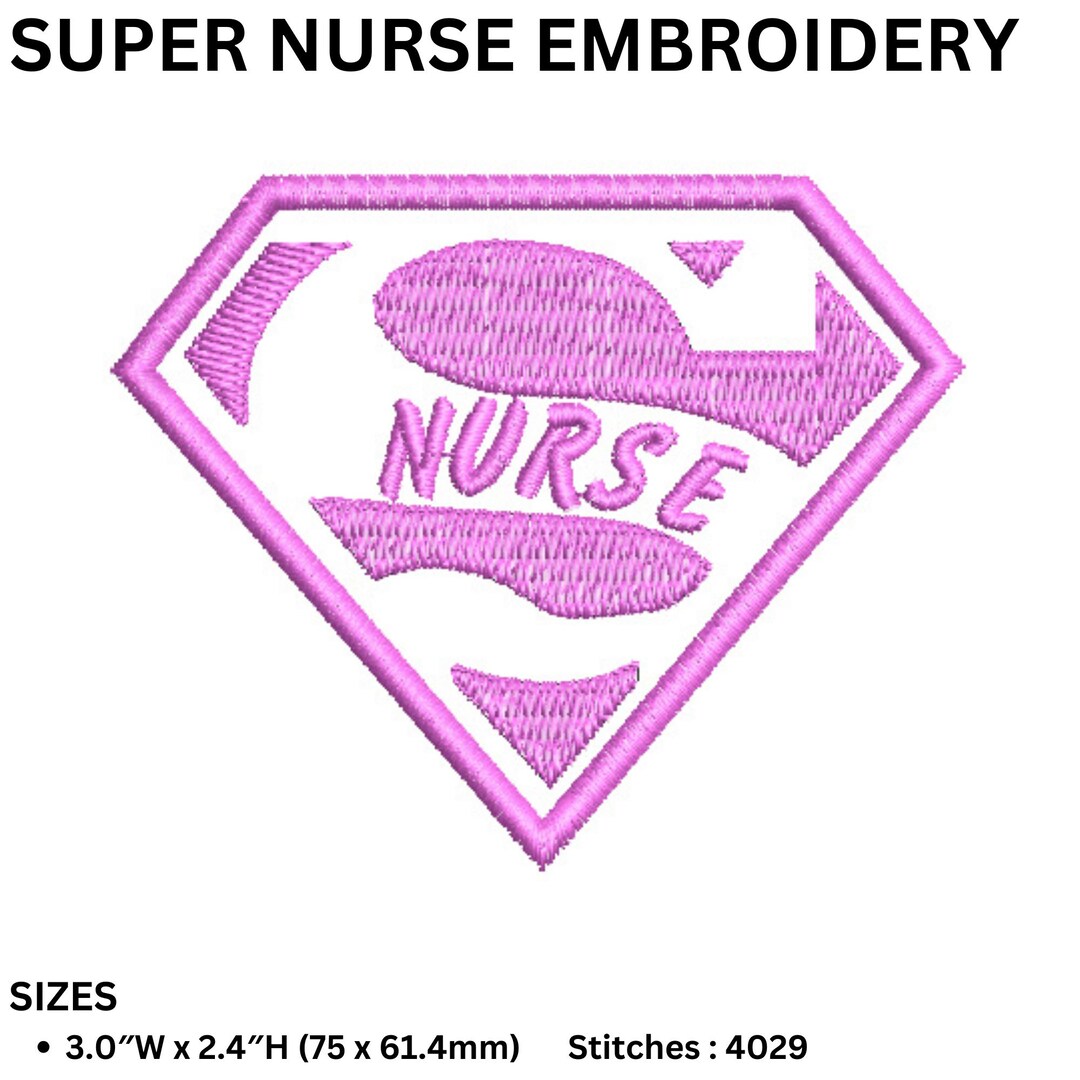 Super Nurse Machine Embroidery Design, Embroidery Designs, Machine ...