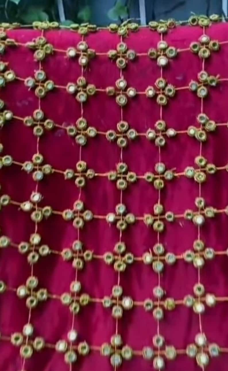 Mirrors Work Duppata, Poshida Sheesha Work Bridal Veil, Hania Amir ...