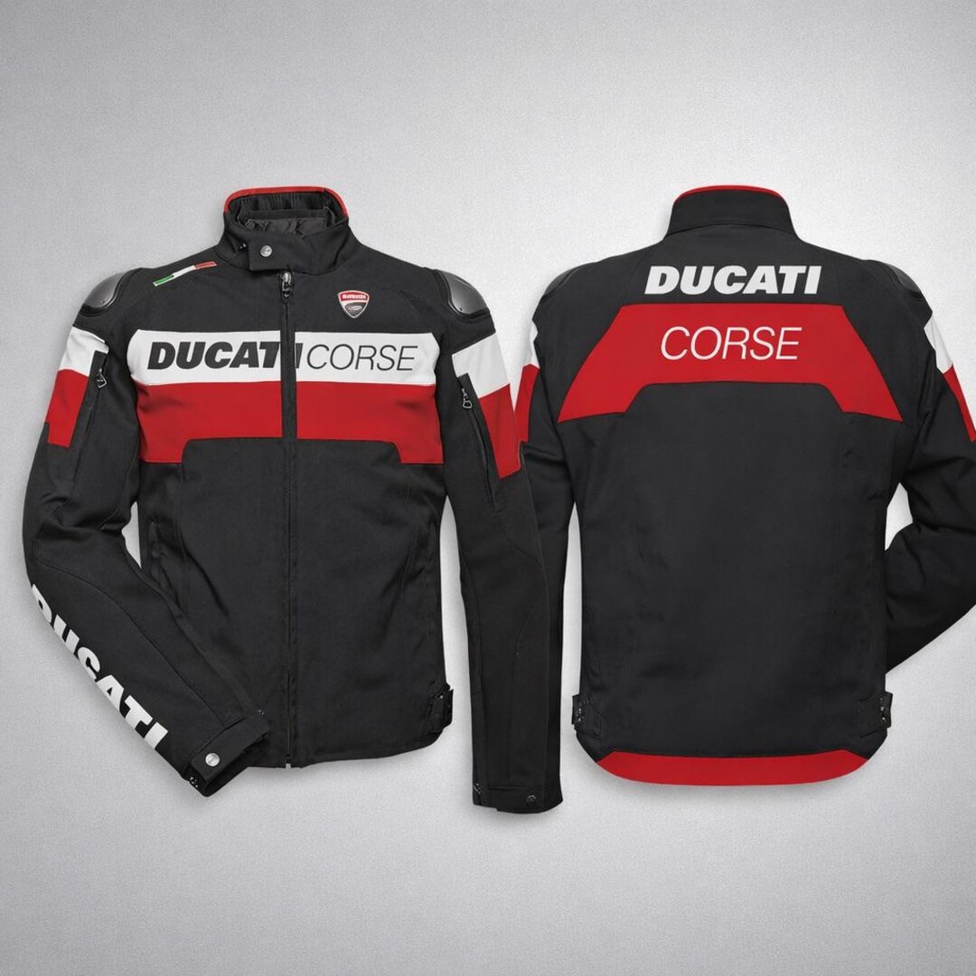 Ducati Armored Motorcycle Jacket – Waterproof Red & Black Touring ...