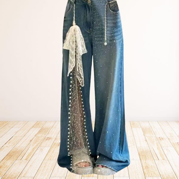 Patchwork Women S Jeans - Etsy